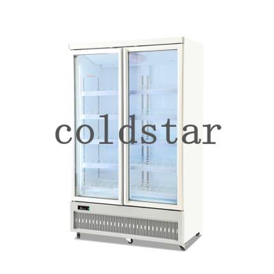 China High capacity commercial cold soft energy drink refrigerator 3 transparent glass door display upright cooler for beverag for sale