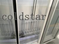 China Supermarket Freezer 2000L Glass door Ice Cream Vertical Display Refrigerator Freezer for sale