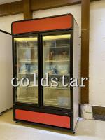 China Commercial Display Drink Refrigerator Glass Doors 1000L Cooler Showcase for sale