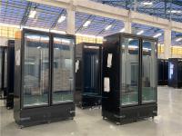 China Double Door Commercial Refrigerator upright cooler /refrigeration display case for sale