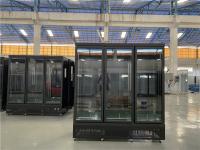 China Customized Upright Supermarket Glass Door Beverage Display Cooler Freezer for sale