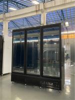 China 1500L Glass Door Fan Cooling Commercial Upright Showcase Fridge Supermarket Vertical Freezer for sale