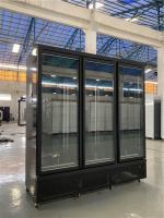 China 1600L 5- Layer Soft Drink Refrigerator Display Case Glass Door Upright Cooler for sale