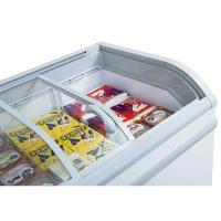 China Commercial supermarket deep chest glass top freezer fish display fridge frozen food display freezer for sale