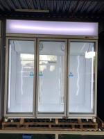 China Frozen Food Freezer Display Case Vertical Commercial Glass Door Fridge Freezer for sale
