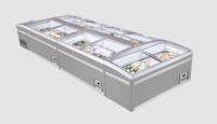 China Supermarket Commercial Combined Island Meat Frozen food display Freezer with top sliding glass door for sale