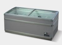 China Supermarket refrigeration equipment chest display freezer double island freezer with glass door for sale