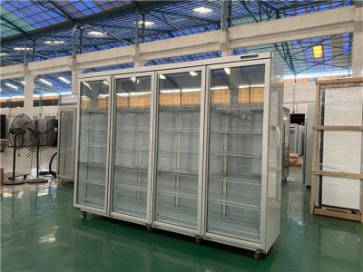 China Commercial Upright beverage Cooler 3 Glass Doors Cold Drink Display Fridge For Supermarket for sale