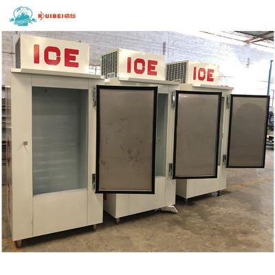 China Commercial outdoor bagged ice storage freezer, fan cooling ice cube freezer CE for sale