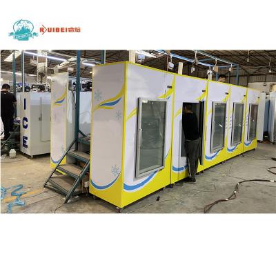 China 220V 110V Single Glass Door Upright Storage Freezer For Bagged Cube Ice for sale