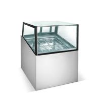 China Square Glass Ice Cream Showcase Freezer 20 Pans Fan Cooling Type 1730*1068*1250mm for sale