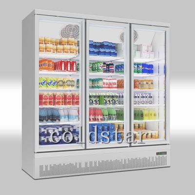 China Glass Door Vertical Equipment Display Beverage Cooler Storage Refrigerator/Fridge for sale