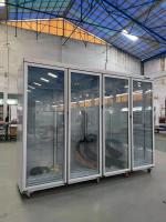 China Supermarket Vertical Glass Door Multideck Refrigerated Chiller Showcase for sale