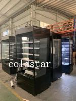 China Adjustable 4 Layers Supermarket Open Display Chiller with LED Lighting for sale