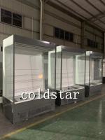 China Adjustable 4 Layers Supermarket Open Display Chiller with LED Lighting for sale
