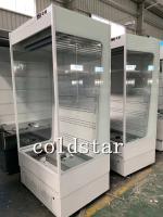 China Adjustable 4 Layers Supermarket Open Display Chiller with LED Lighting for sale