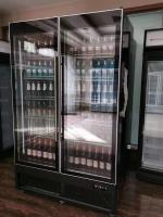 China Customized Wine Display Cooler , Stainless Steel Wine Refrigerator With Led Lighting for sale