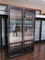China Full glass door bottom compressor beverage display cooler with certificate for sale