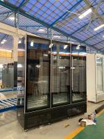 China Supermarket Vertical Freezer -18~-22° Frozen Food Display Refrigerator Glass Door Freezer for sale