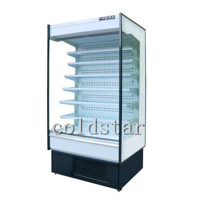 China Vegetable Fruit Upright Commercial Open Display Chiller in Supermarket for sale