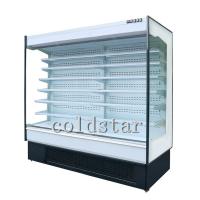 China Commercial supermarket air curtain refrigerator open fruit and vegetable milk chiller for sale