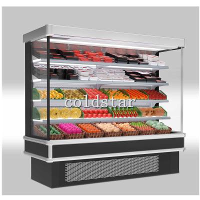 China Multi-deck Open Top Display Chiller Commercial Open Face Chiller Air Curtain Cabinet for sale