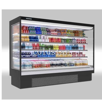 China Supermarket multi-deck open chiller fruit vegetable display cooler for sale