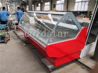 China Deli curved display refrigerator showcase 2m to 4m with lifing door/sliding glass door for sale