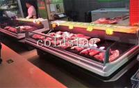 China Supermarket service counter open top meat display refrigerator for sale