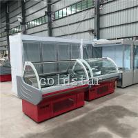 China Supermarket restaurant deli display case Meat Chiller Self-service fresh food display stand for sale
