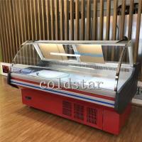 China Front Open Door Deli Cooler Supermarket Cooked Food Display Fridge Counter Merchandiser for sale