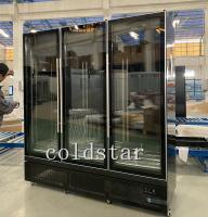 China Commercial Cold Drink Refrigerator Display Vertical 3 Doors Bar Beer Cooler for sale