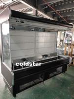 China Vertical refrigerated display case/upright open chiller/ supermarket cooler for sale