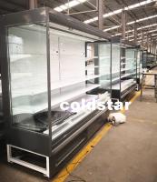 China Supermarket milk chiller open multi-deck refrigerator fruit display stand for sale for sale
