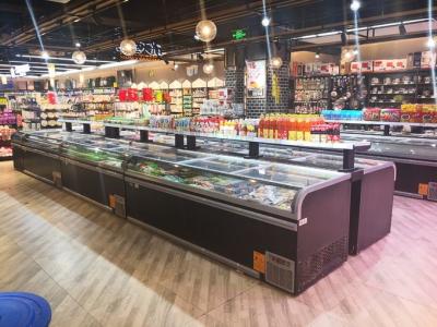 China Supermarket Refrigerator Food Frozen Meat Display Island Freezer With ETL Certification for sale