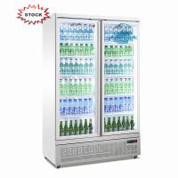 China ETL 900L Glass Door Supermarket Display Refrigerator With Embraco Compressor for sale