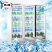 China Embraco Compressor R290 Soft Drink Display Fridge 1500L Glass Door Refrigerator Showcase for sale