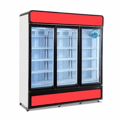 China New commercial vertical ice cream display upright deep freezer frozen food freezer for sale