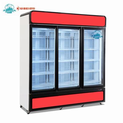 China -22C Commercial upright glass door freezer showcase ice cream display freezer for sale