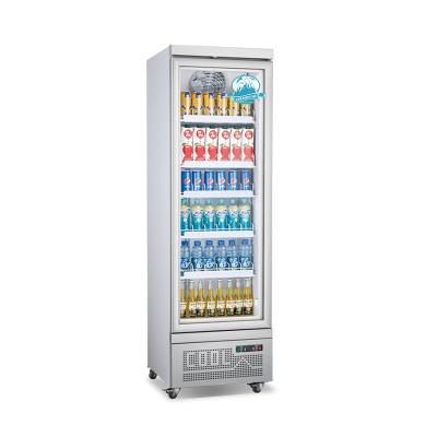 China Single Door Beverage Refrigeration Fridge Glass Door Display Showcase for sale