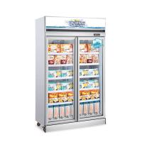 China Glass Door Freezer Supermarket Refrigeration Equipment Vertical Freezer Dispaly Case for sale