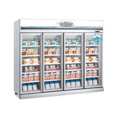 China Vertical 5 Layer R290 Commercial Glass Door Freezer Showcase for sale