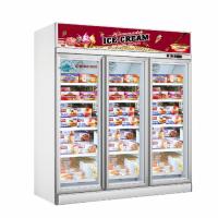 China Supermarket 3 doors display refrigerator -22C upright glass door freezer showacase for sale
