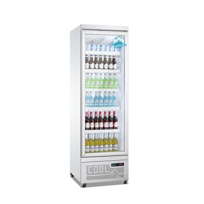 China R290 Commercial Double Glass Door Beverage Display Cooler Drinks Fridge Supermarket Refrigerator Upright Freezer Showcas for sale