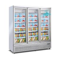 China 1600L 3 Door R290 Upright Display Freezer 110V For Ice Cream for sale