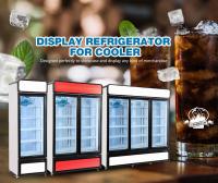 China Cold Drink Showcase Supermarket Upright Showcase Glass Door Freezer for sale