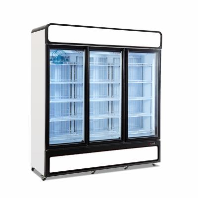 China New Style Glass Door Refrigerator Showcase With R290 Donper Compressor for sale