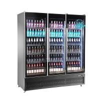 China Commercial Cold Drink Refrigerator Display Vertical 3 Doors Bar Beer Cooler for sale