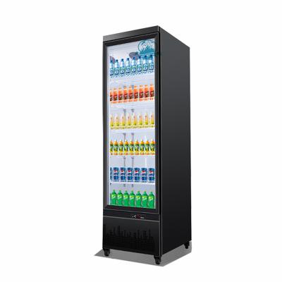 China Drink beverage chiller upright glass door refrigerator for supermarket for sale