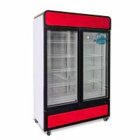 China Supermarket Upright freezer Showcase Glass Door Cooler Manufacturer for sale